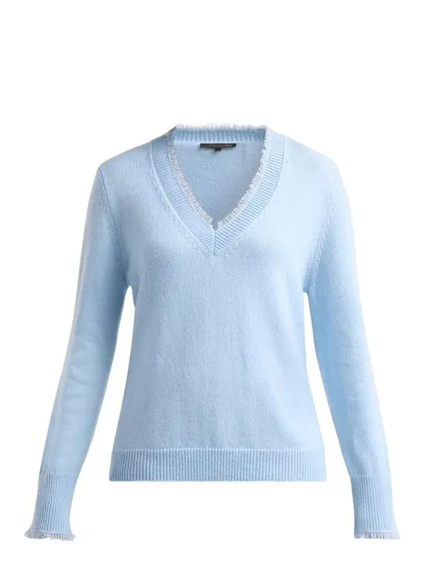 Kobi Halperin Dora Fringe-trim Merino Wool Sweater - Frost