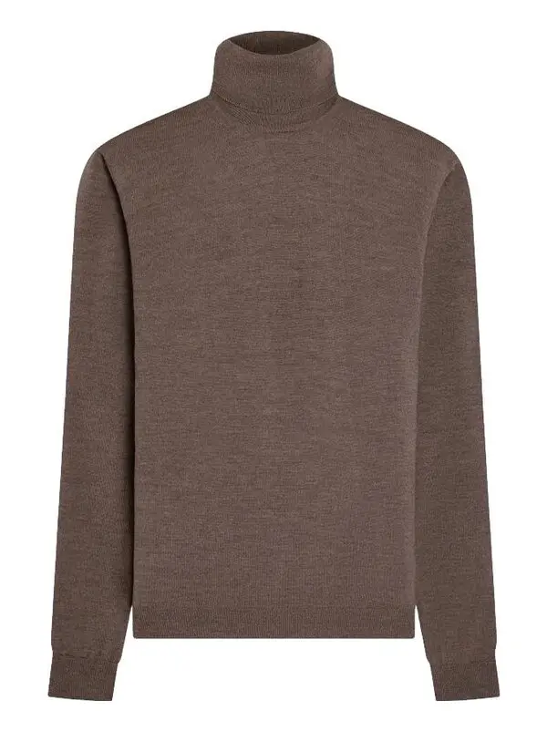 Bugatchi George Merino Wool Turtleneck Sweater - Walnut