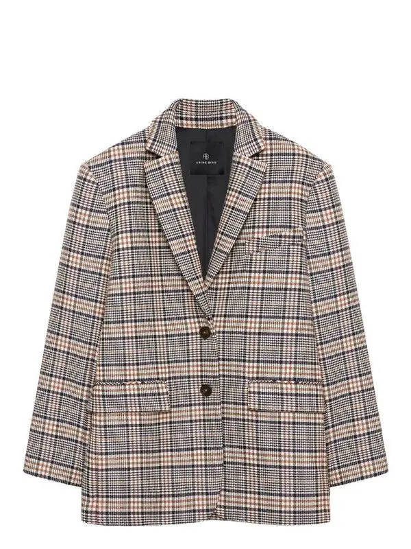 ANINE BING Quinn Plaid Oversized Blazer - Multi