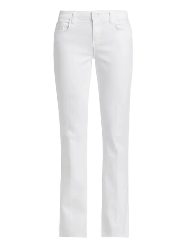 L'Agence Sneeki Low-rise Sneaker Straight-leg Jeans - Blanc