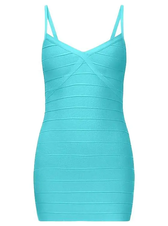 Herve Leger After Party Bandage Minidress - Reef