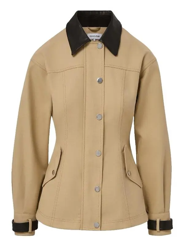 Veronica Beard Talla Cotton Jacket - Sand