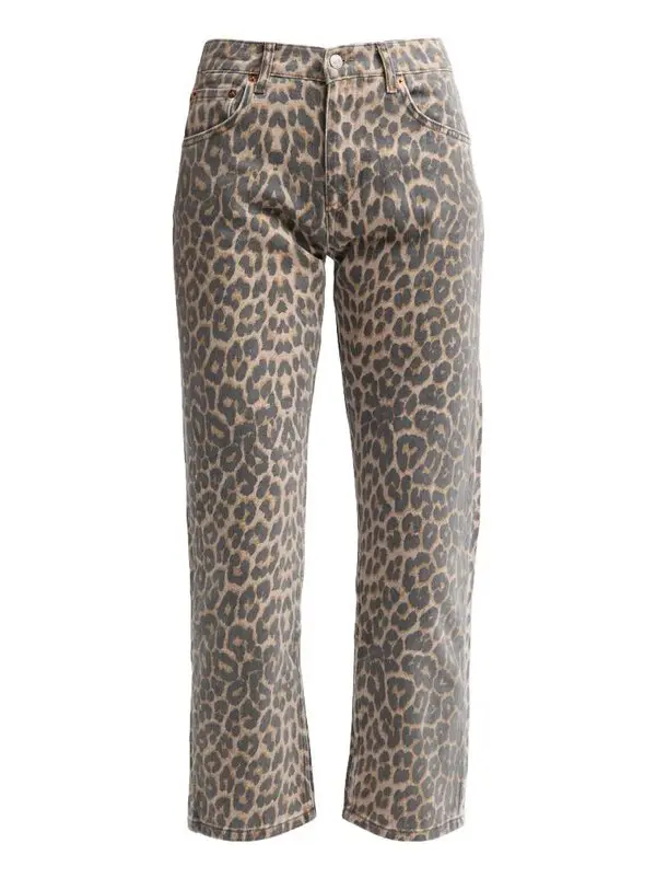 RE/DONE Blondie Mid-rise Jeans - Leopard