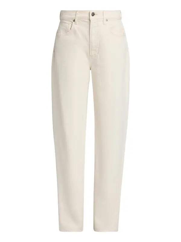 Veronica Beard Harley Arc Leg High-rise Jeans - Ecru