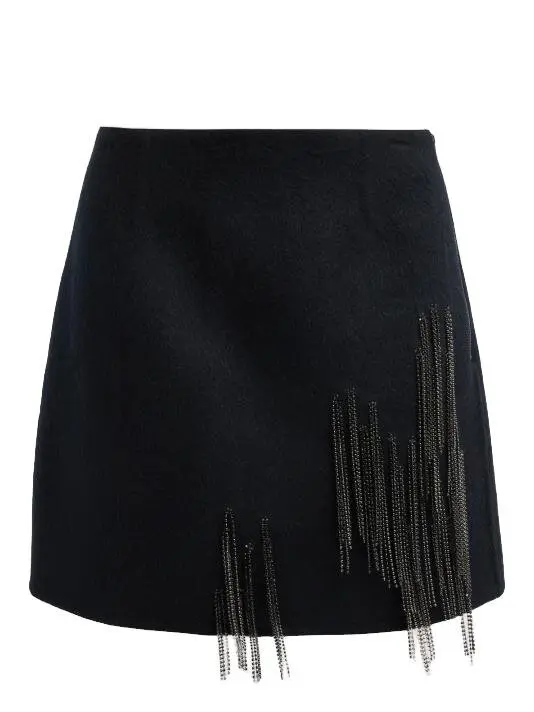 Kobi Halperin Scarlett Wool Silk Mini Skirt - Black