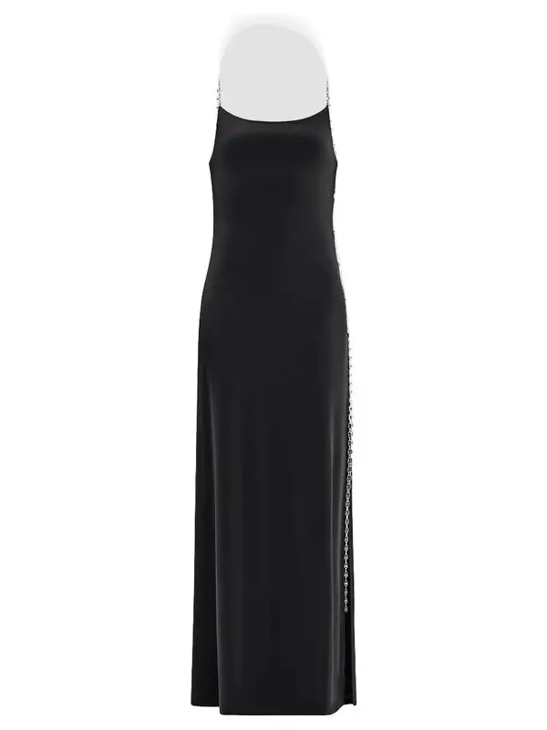 Herve Leger The Aviva Chain-trim Jersey Gown - Black