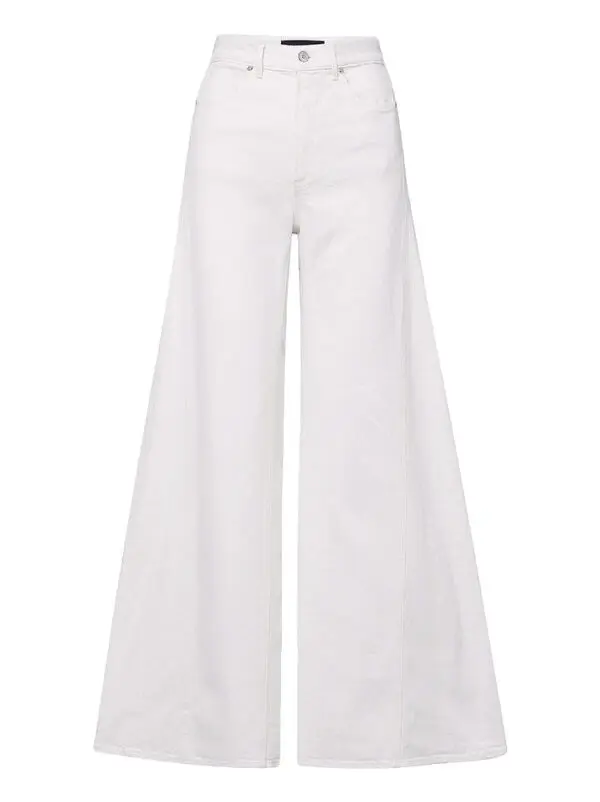 Veronica Beard Vicki Spliced Extra Wide-leg Jeans - White
