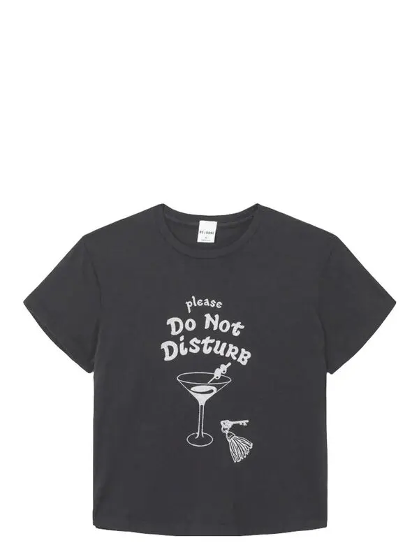RE/DONE Hanes Dnd 50's Boxy T-shirt - Washed Black