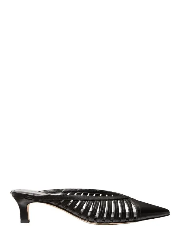 Michael Kors Adriana 55mm Leather Mules - Black