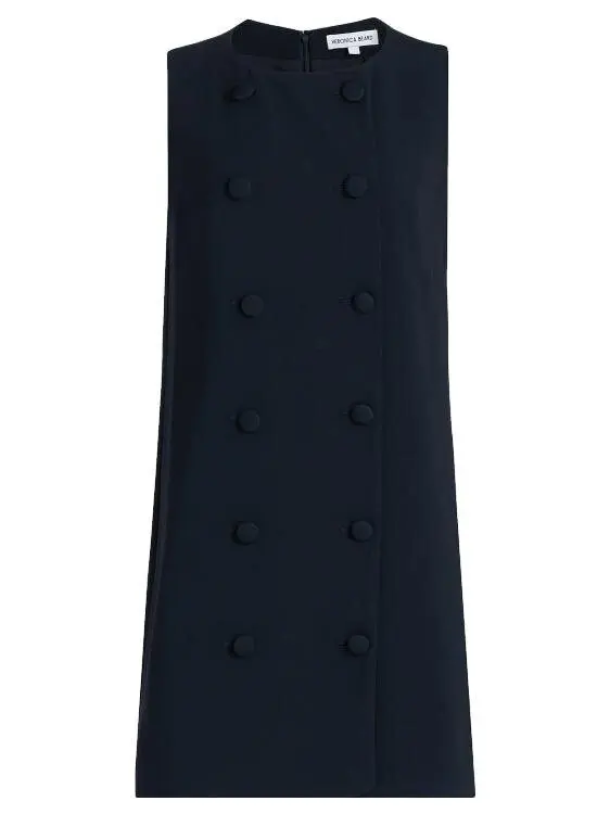 Veronica Beard Alayah Double-breasted Shift Minidress - Navy
