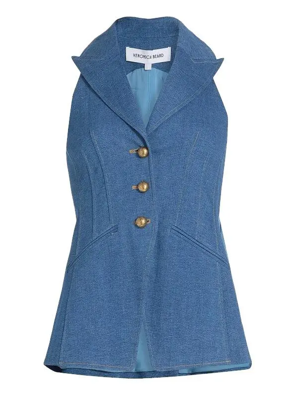 Veronica Beard Costa Denim Vest - Cosmo