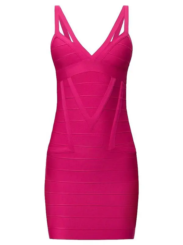 Herve Leger The Midnight Bandage Body-con Minidress - Punch