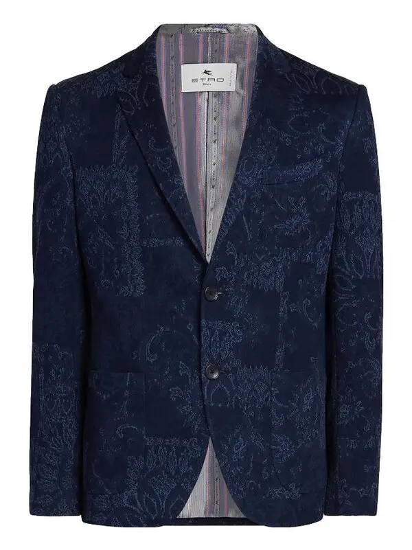 Etro Roma Bandana Print Sport Jacket - Multicolor Blue Base