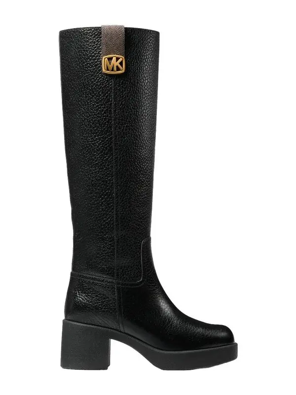 Michael Kors Bryant Leather Riding Boots - Black