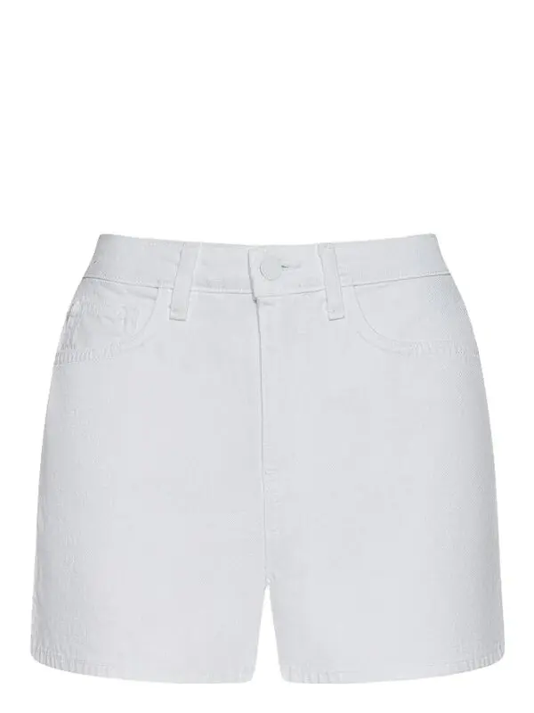 L'Agence Lissania Ultra High-rise Denim Shorts - Blanc