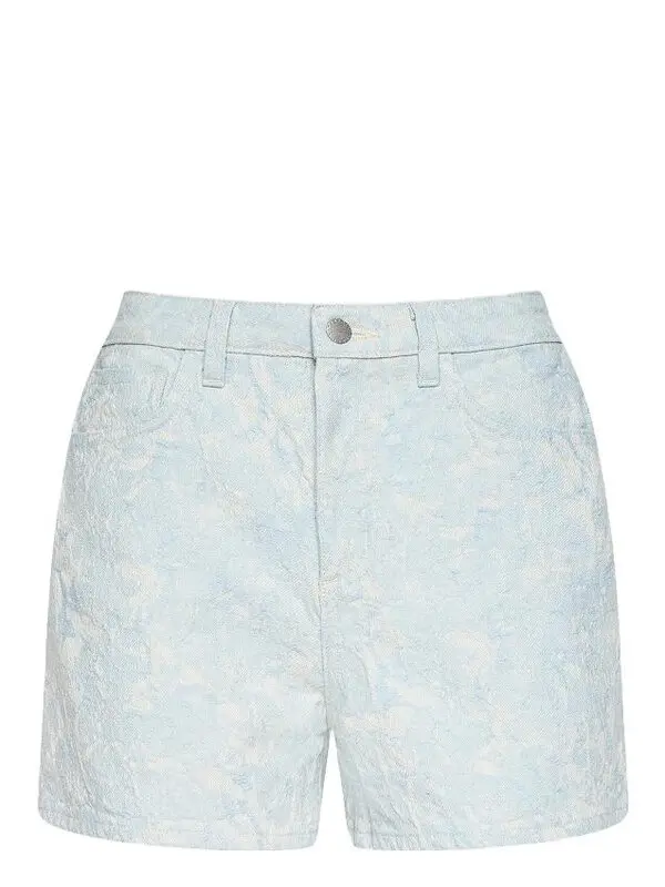 L'Agence Lissania Ultra High-rise Denim Shorts - Cloud Damask
