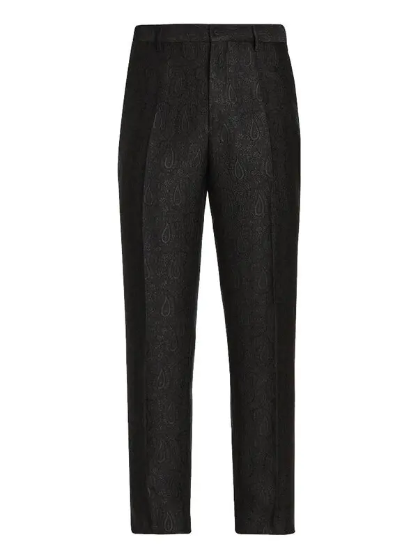 Etro Roma All-over Paisley Evening Trousers - Black