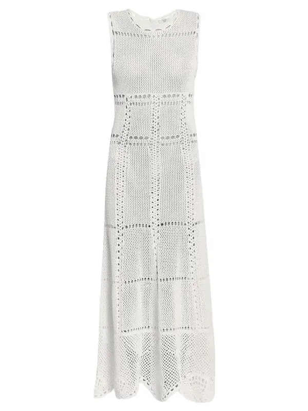Erdem Cotton Crochet Maxi Dress - Ivory