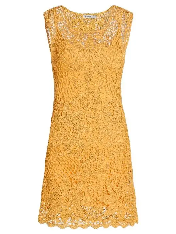 Simkhai Fynch Crochet Minidress - Mango