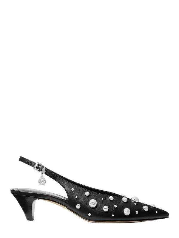 Michael Kors Tonya 50mm Imitation-pearl Kitten Slingback Pumps - Black