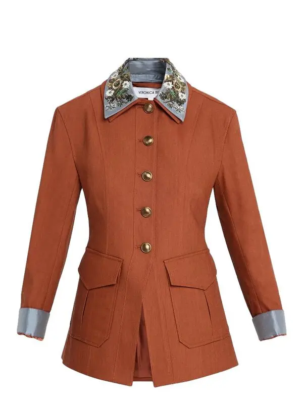 Veronica Beard Laramie Dickey Jacket - Rust