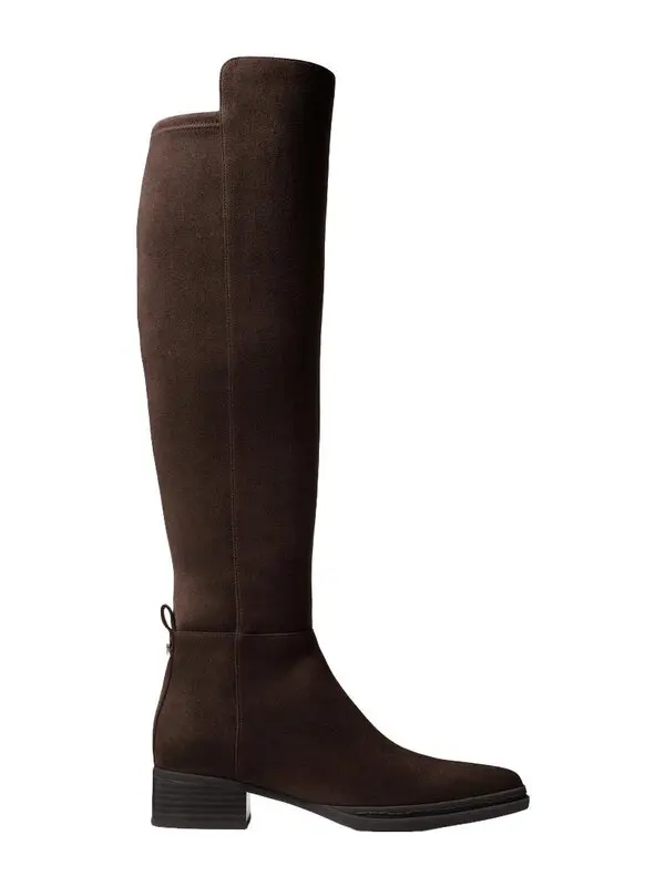 Michael Kors Lex 40mm Suede Knee-high Boots - Chocolate