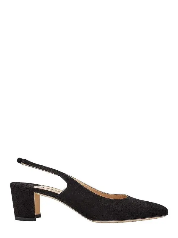 Manolo Blahnik Allurasan 50mm Suede Slingback Pumps - Black