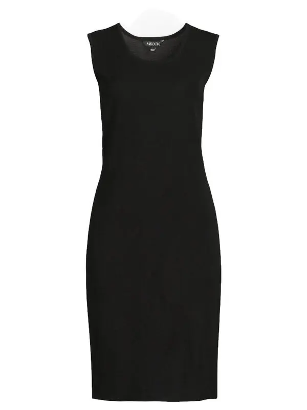 Misook Mylana Sleeveless Knit Sheath Knee-length Dress - Black