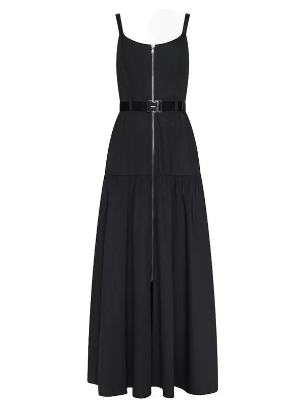 L'Agence Rima Cotton-blend Maxi Dress - Black