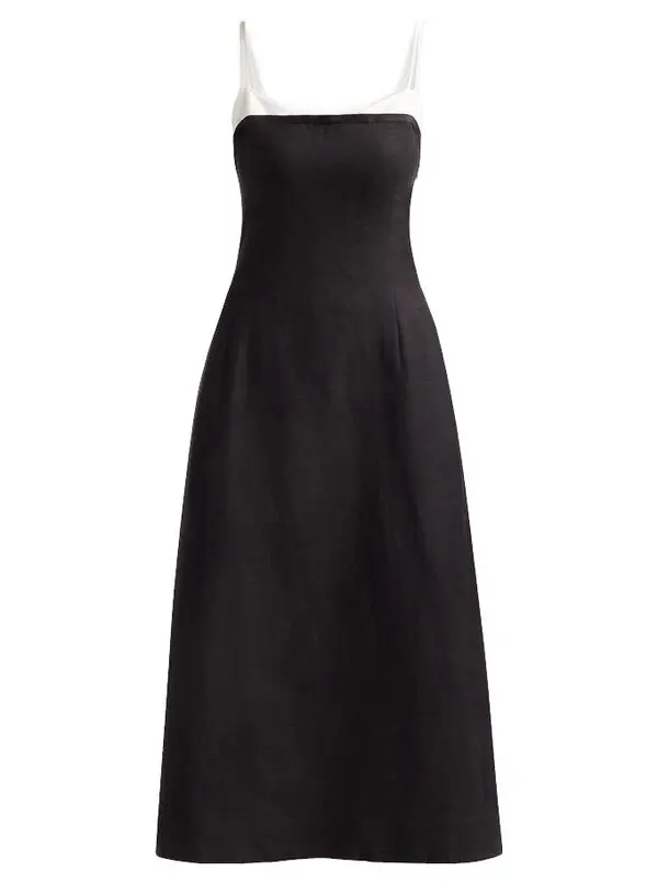 Simkhai Corabeth Colorblocked Midi-dress - Black Multi