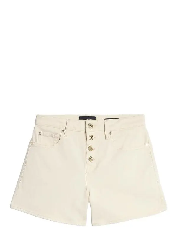 7 For All Mankind Kori A-line Denim Shorts - Moondust