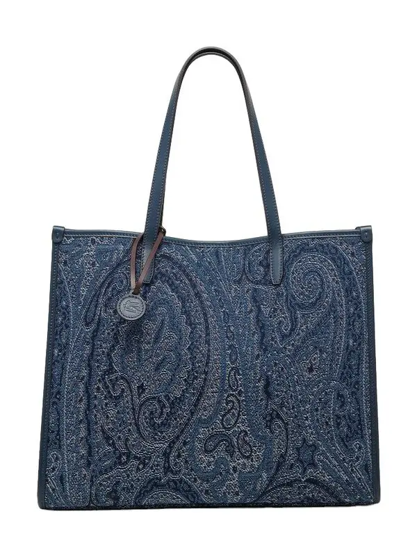 Etro Lovtter Large Jacquard Paisley Denim Tote Bag - Multi