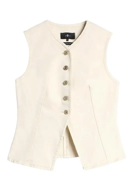7 For All Mankind Denim Vest - Moondust