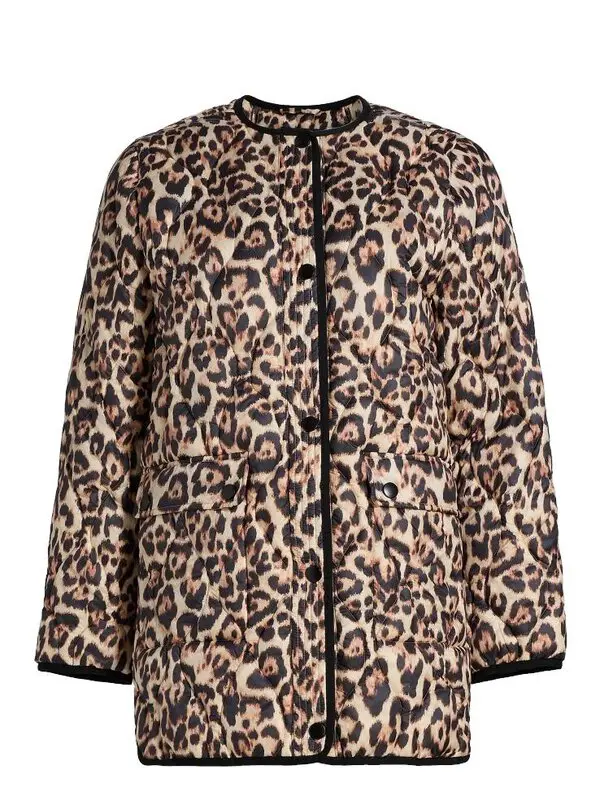 IF ONLY STUDIO Print Quilted Jacket - Leopard