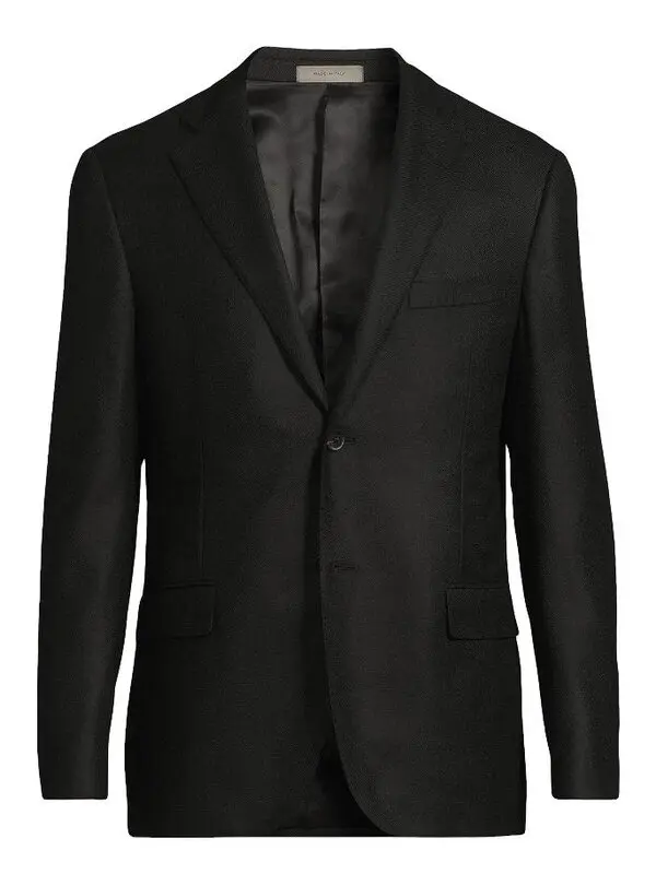 Corneliani Wool-silk Sport Coat - Black