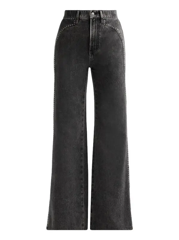 Veronica Beard Grant Rhinestone High-rise Wide-leg Jeans - Tornado