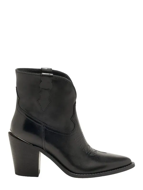 Partlow Marge 90mm Leather Ankle Boots - Nero