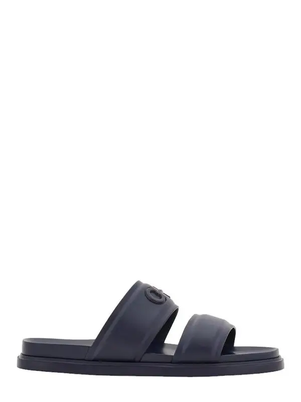 FERRAGAMO Saint Barth Double-strap Sandals - Navy