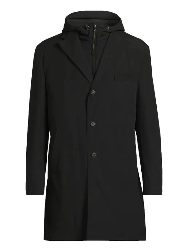 Corneliani Peformance Stretch-nylon Overcoat - Black
