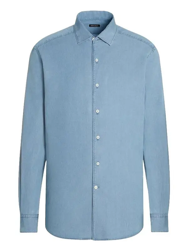 Zegna Cotton Shirt - Light Blue