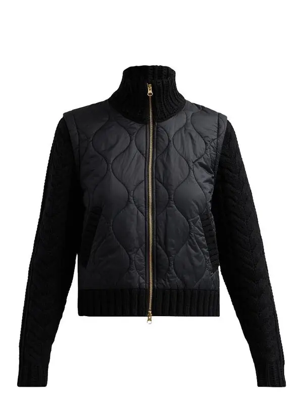 Veronica Beard Patra Quilted Wool-blend Jacket - Black