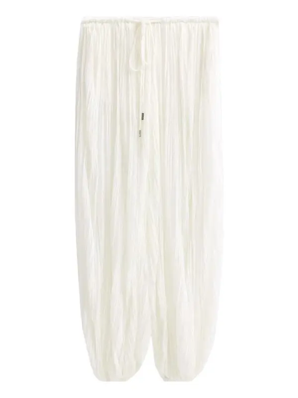 Simkhai Afton Crinkle Jersey Balloon Pants - Ivory