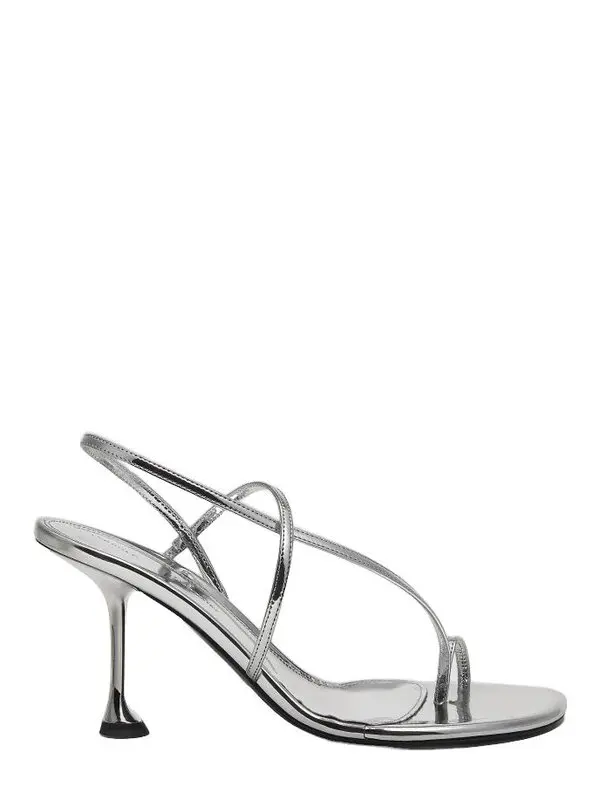 Proenza Schouler Tee 85mm Satin Slingback Sandals - Silver