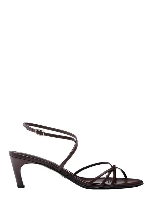 Proenza Schouler Uma Strappy Leather Ankle Sandals - Currant