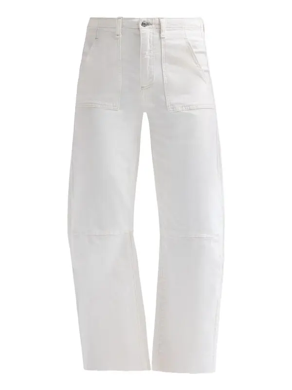 LE JEAN Utility Crop Jeans - Bone