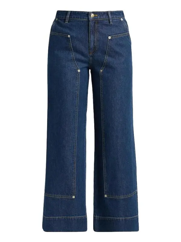 Cinq À Sept Ryker Wide-leg Cropped Jeans - Tide