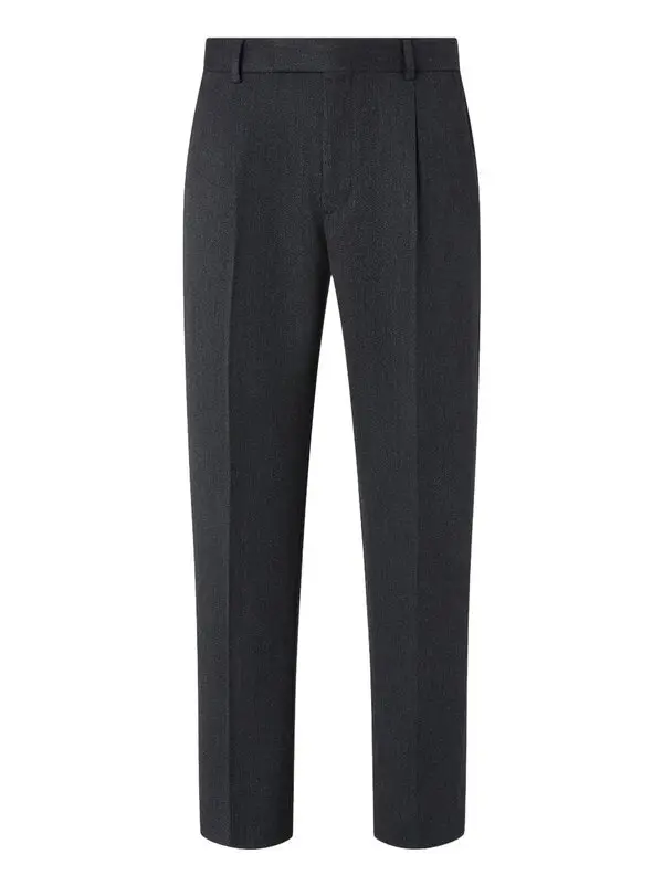 Zegna Wool And Cashmere Pants - Dark Grey