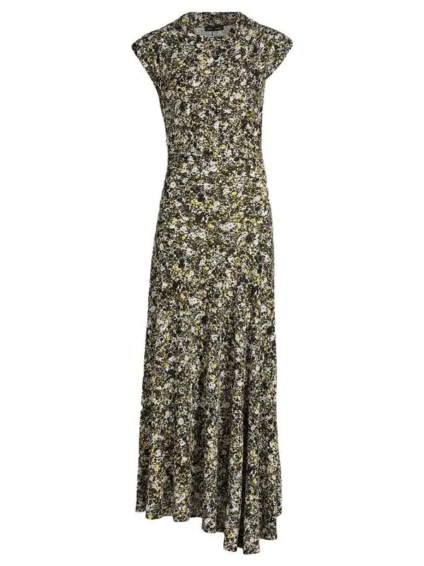 Proenza Schouler Tamara Printed Jersey Midi-dress - Rust Multi