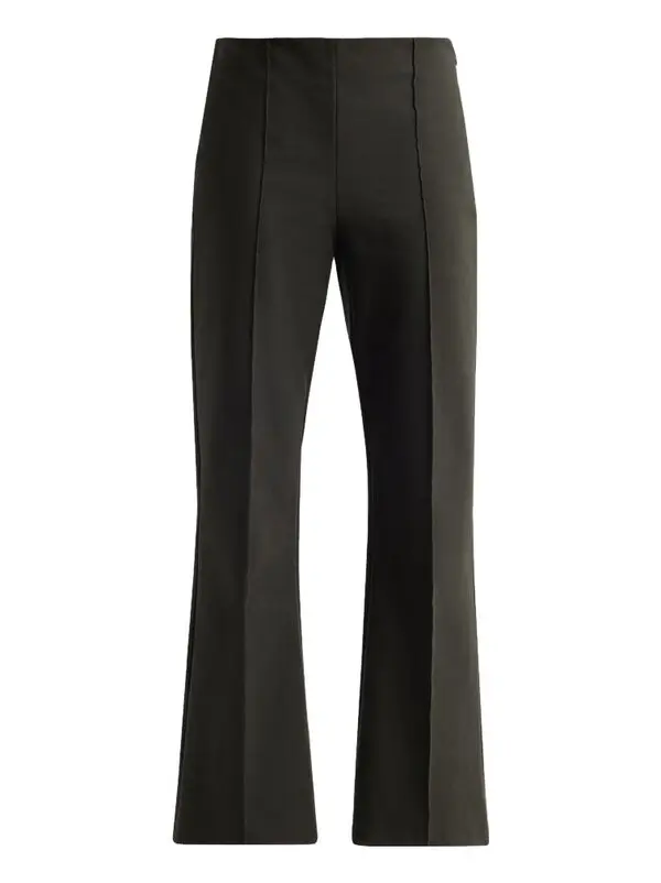 Vince Mid-rise Pintuck Crop Flare Pants - Deep Forest