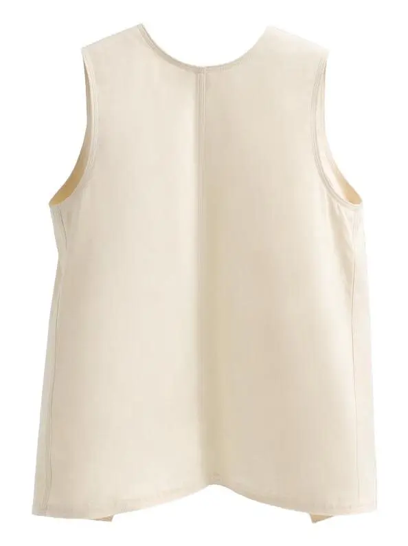 Proenza Schouler Nerina Cotton Drill Top - Marzipan